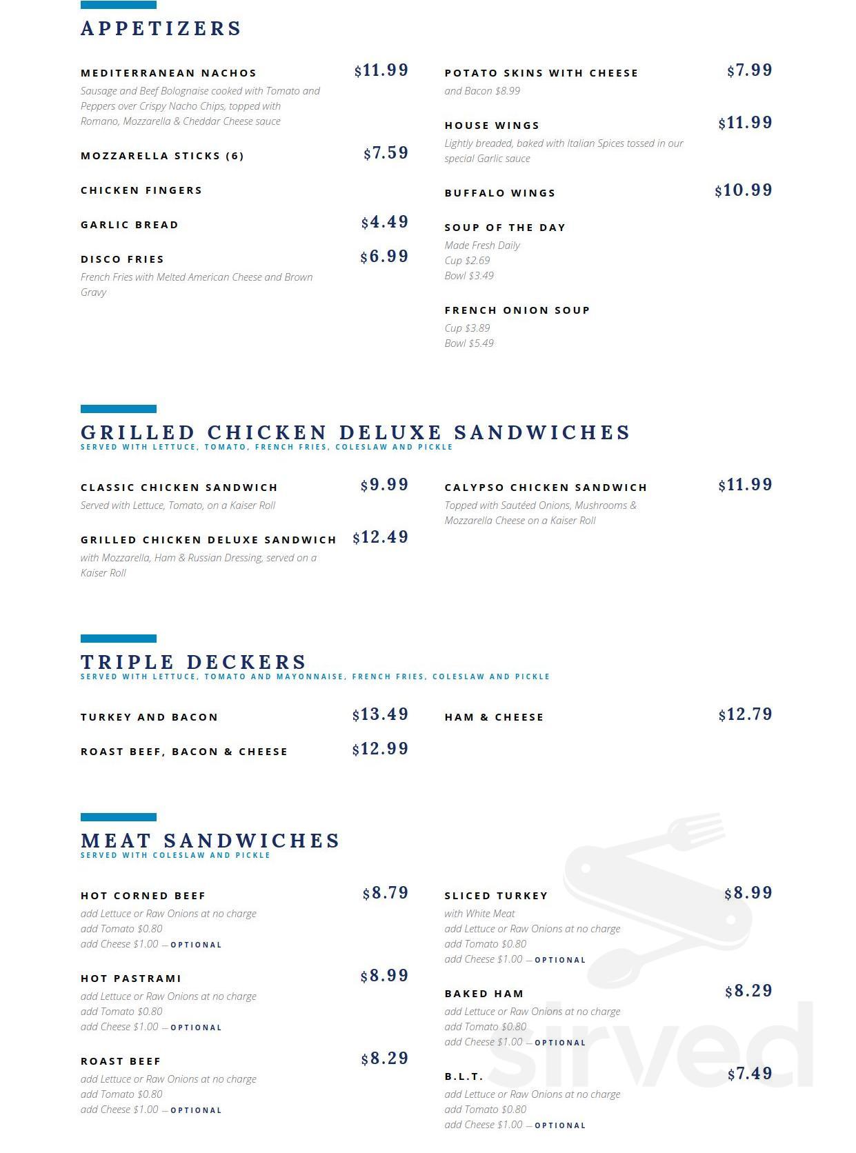 Blue Ribbon Restaurant & Bakery menu in Schenectady, New York, USA