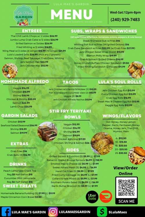 Lula Maes Gardin menu in Capitol Heights, Maryland, USA