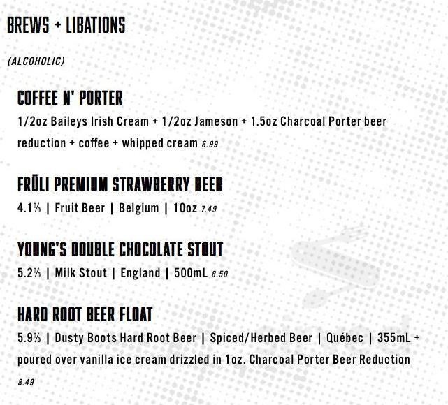 Beertown Public House Cambridge menu in Cambridge, Ontario, Canada