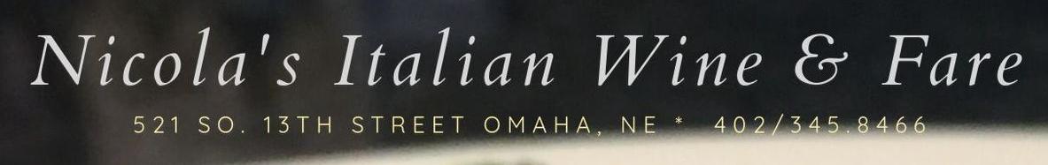 Menu for Nicola's Italian Wine & Fare in Omaha, NE | Sirved