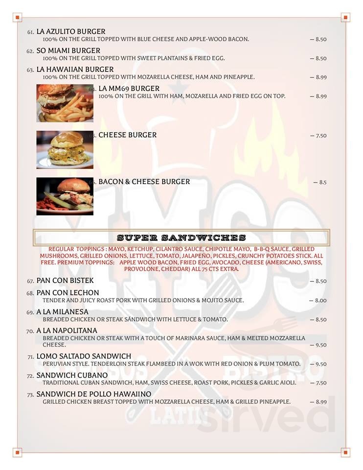 Mm69 Sabrosos Latin menus in Miami Beach, Florida, United States