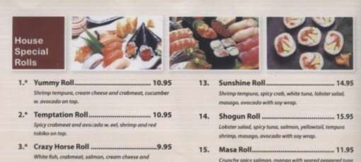 Menu for Ninja Japanese Steakhouse in Cullman, AL | Sirved