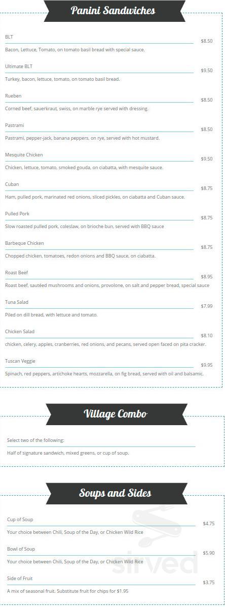 Menu for Sugar Leaf Bakery, Cafe & Espresso in Branson, MO | Sirved
