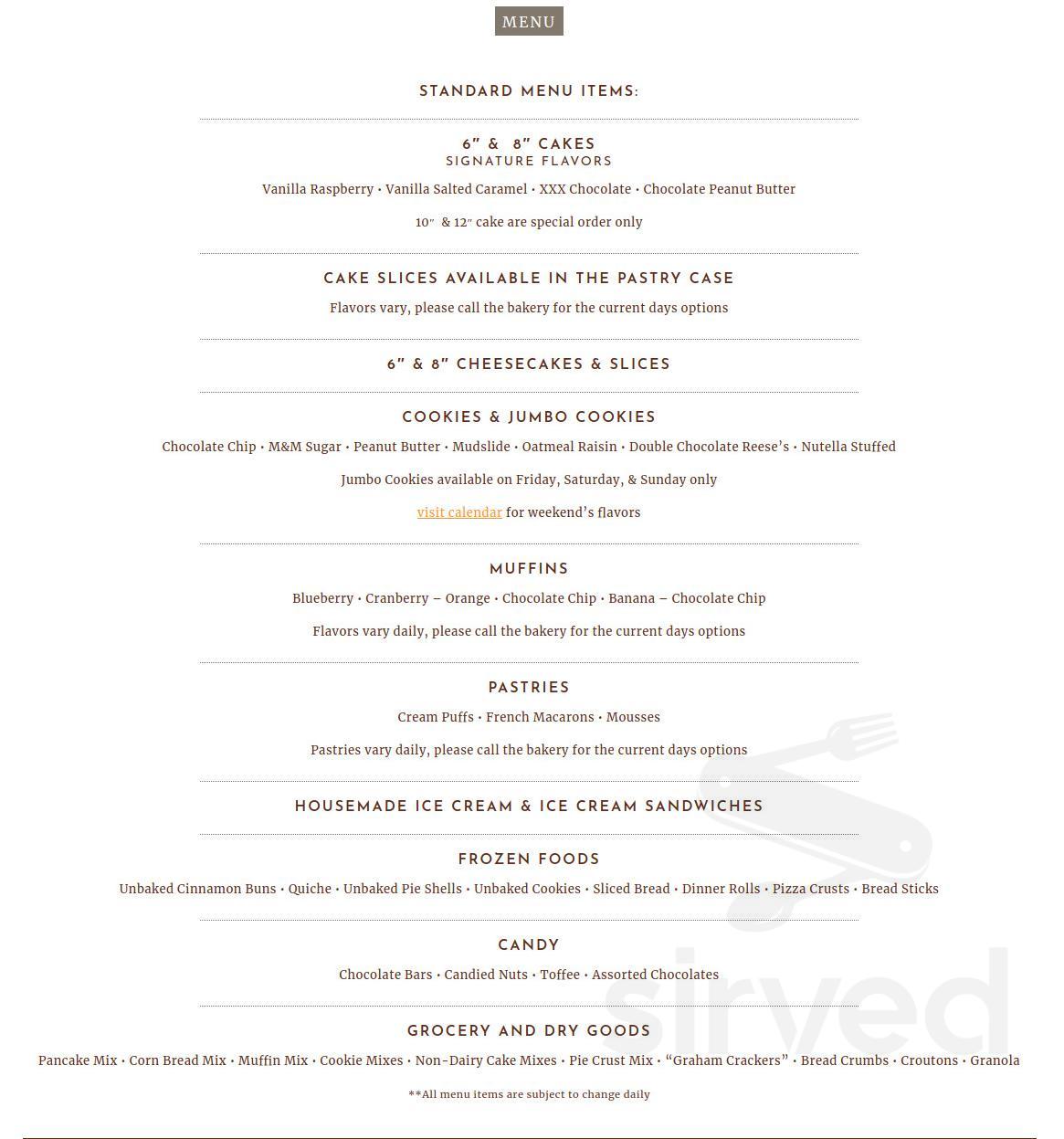 Menu - Schenectady NY's Different Blend Bakery | Sirved