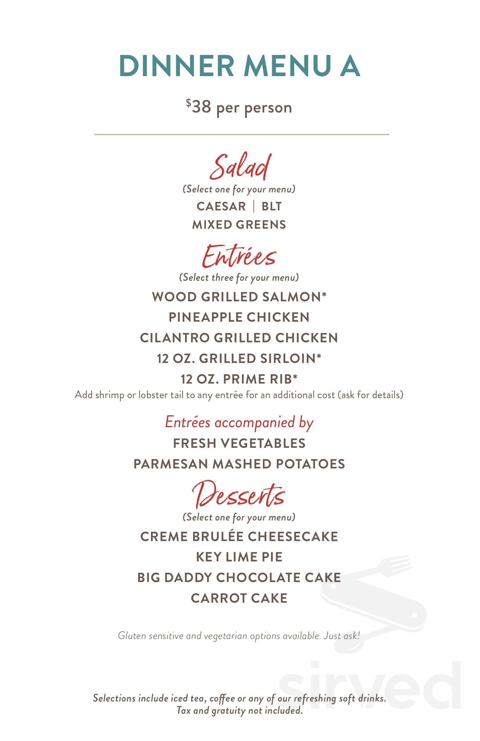 Firebirds Wood Fired Grill menu in Columbus, Ohio, USA