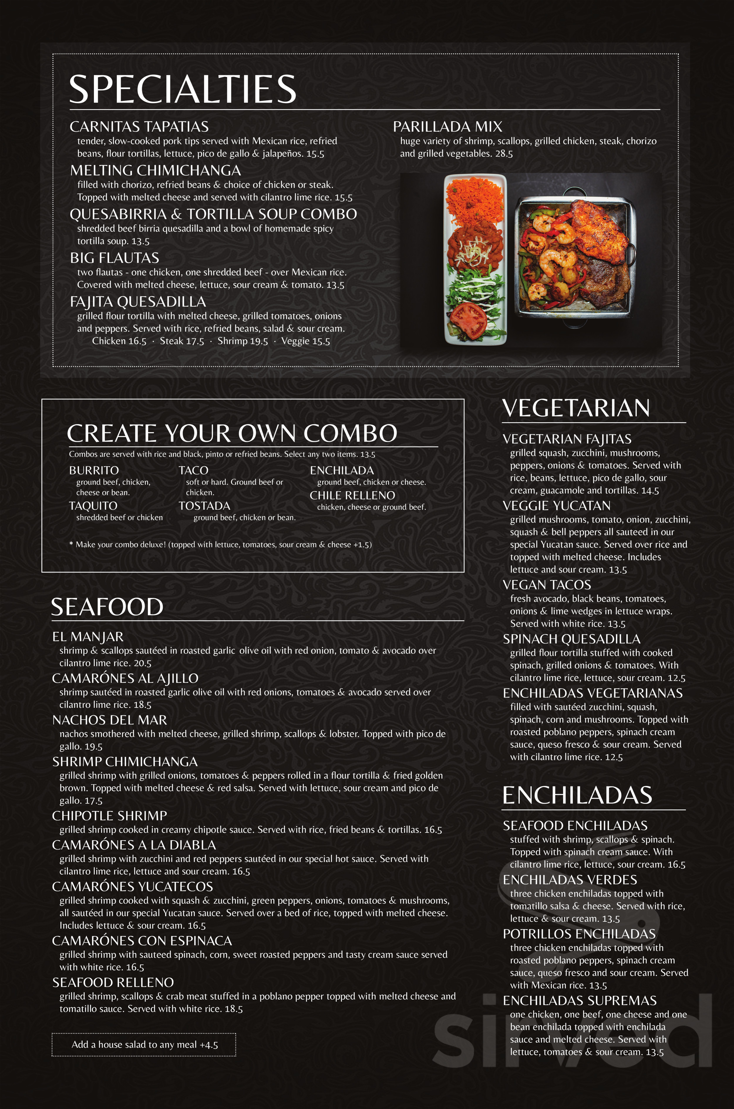 Azteca Mexican Restaurant and Margarita Bar menu in Mentor, Ohio, USA