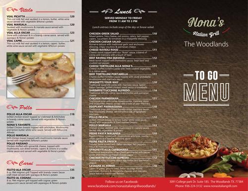 Nona's Italian Grill - The Woodlands menu in The Woodlands, Texas, USA