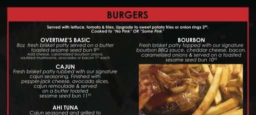 Menu for Overtime Pizzeria & Sports Pub in Cape Coral, FL | Sirved
