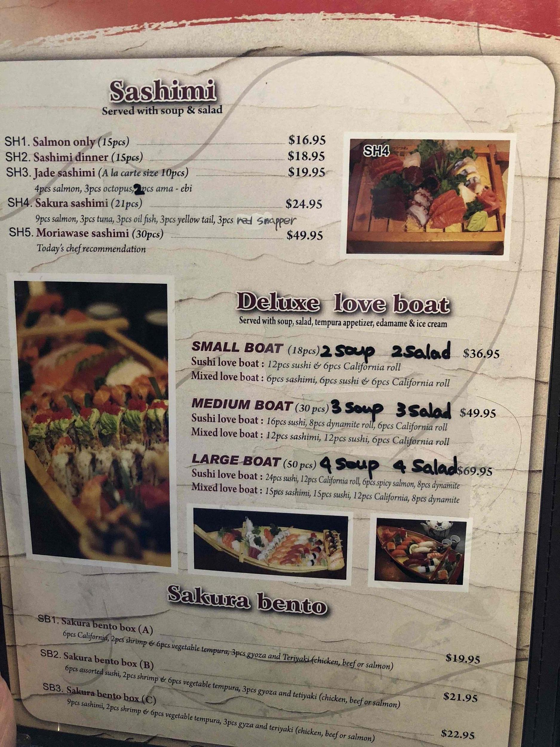 Menu - Waterloo ON's Sakura Island Japanese | Sirved