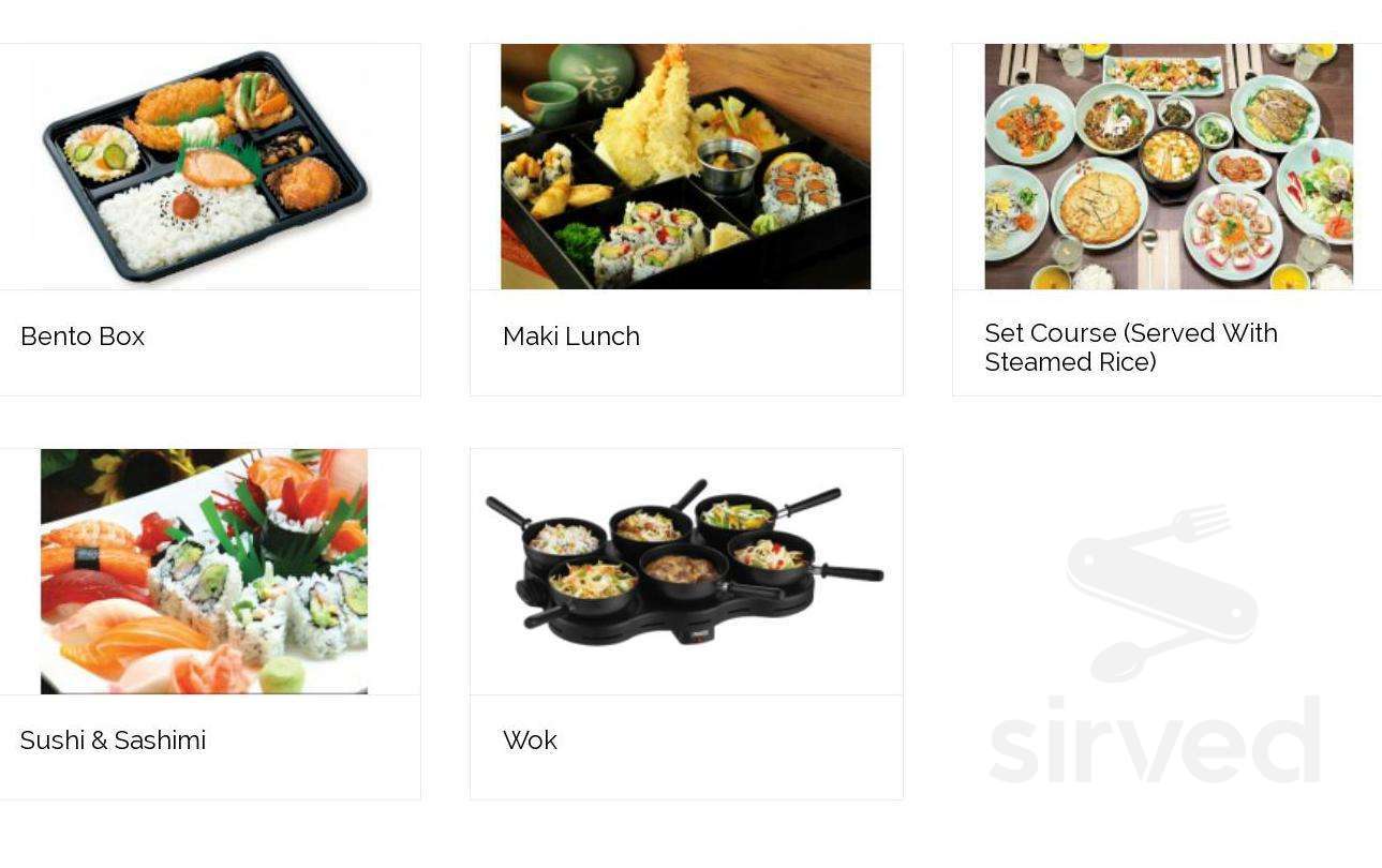 Sakana House Japanese Restaurant menus in Barrie, Ontario, Canada