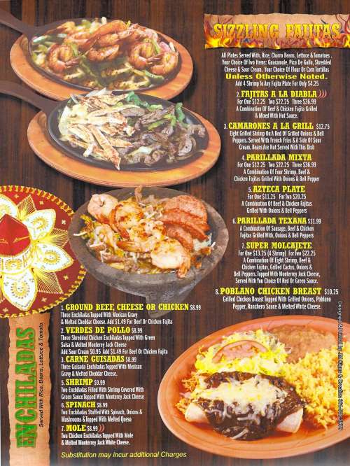 Arandas Mexican Grille menu in Rockport, Texas, USA