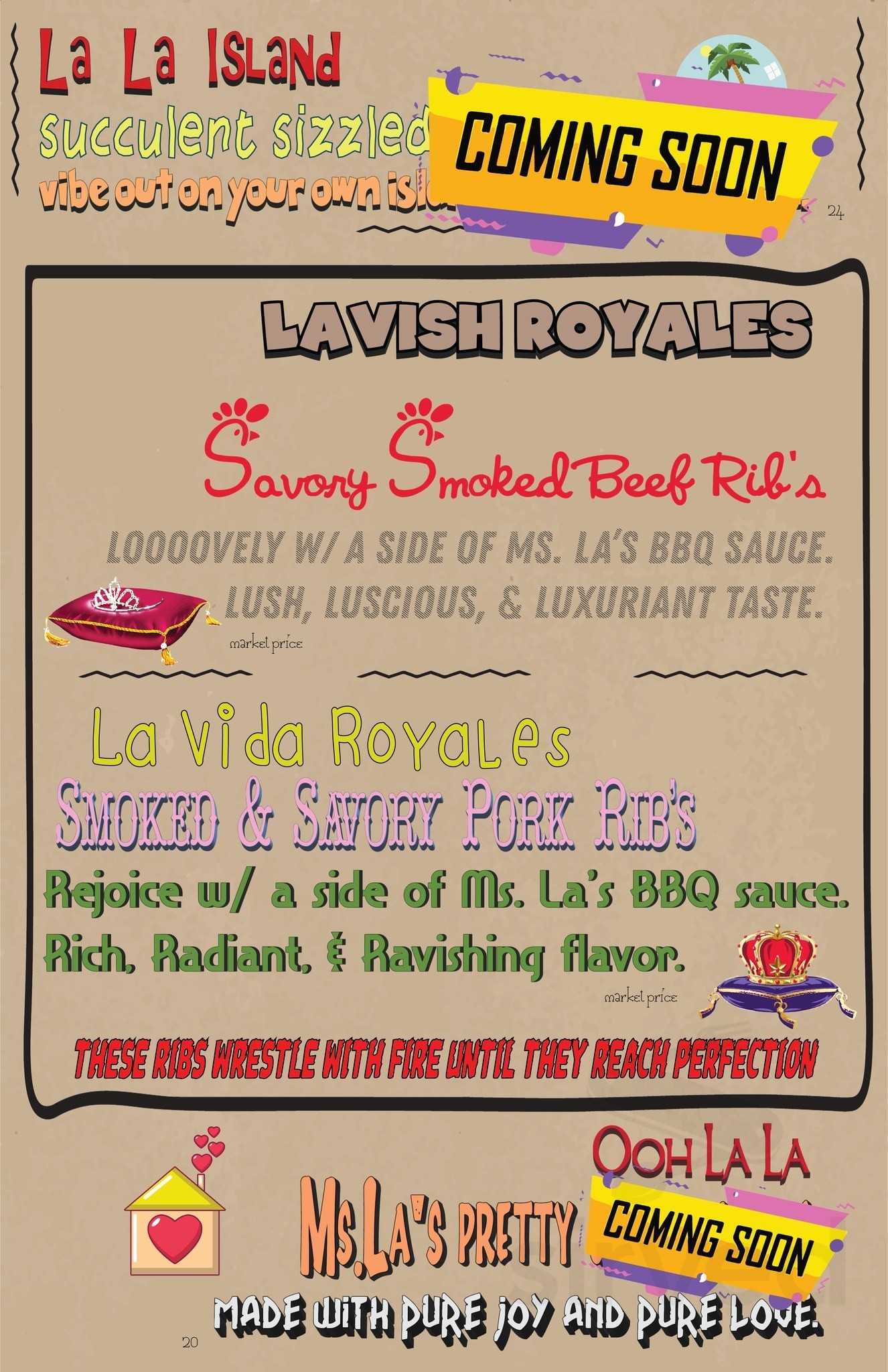 Menu - Chester PA's Ms. La's | Sirved
