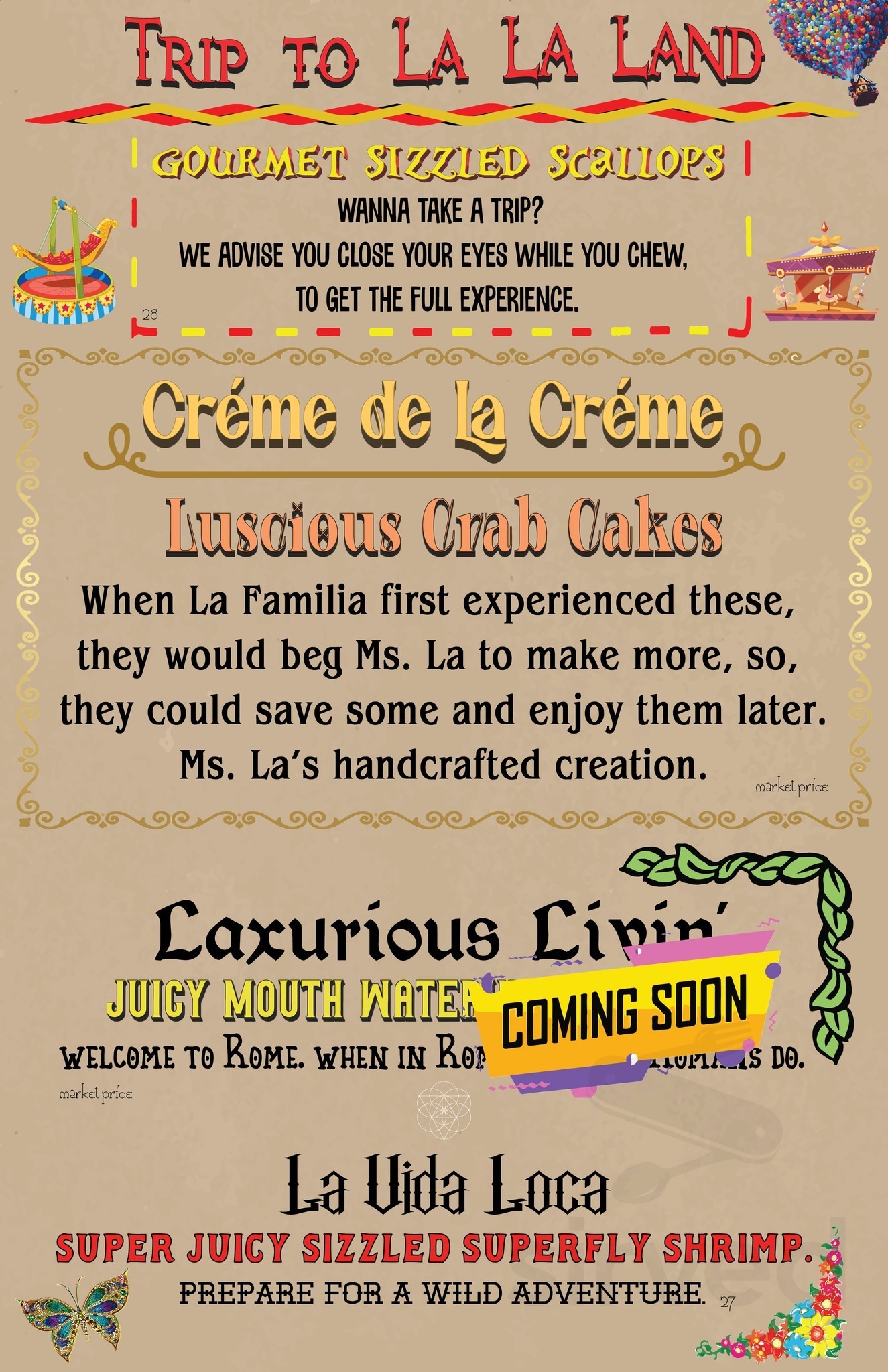 Menu - Chester PA's Ms. La's | Sirved