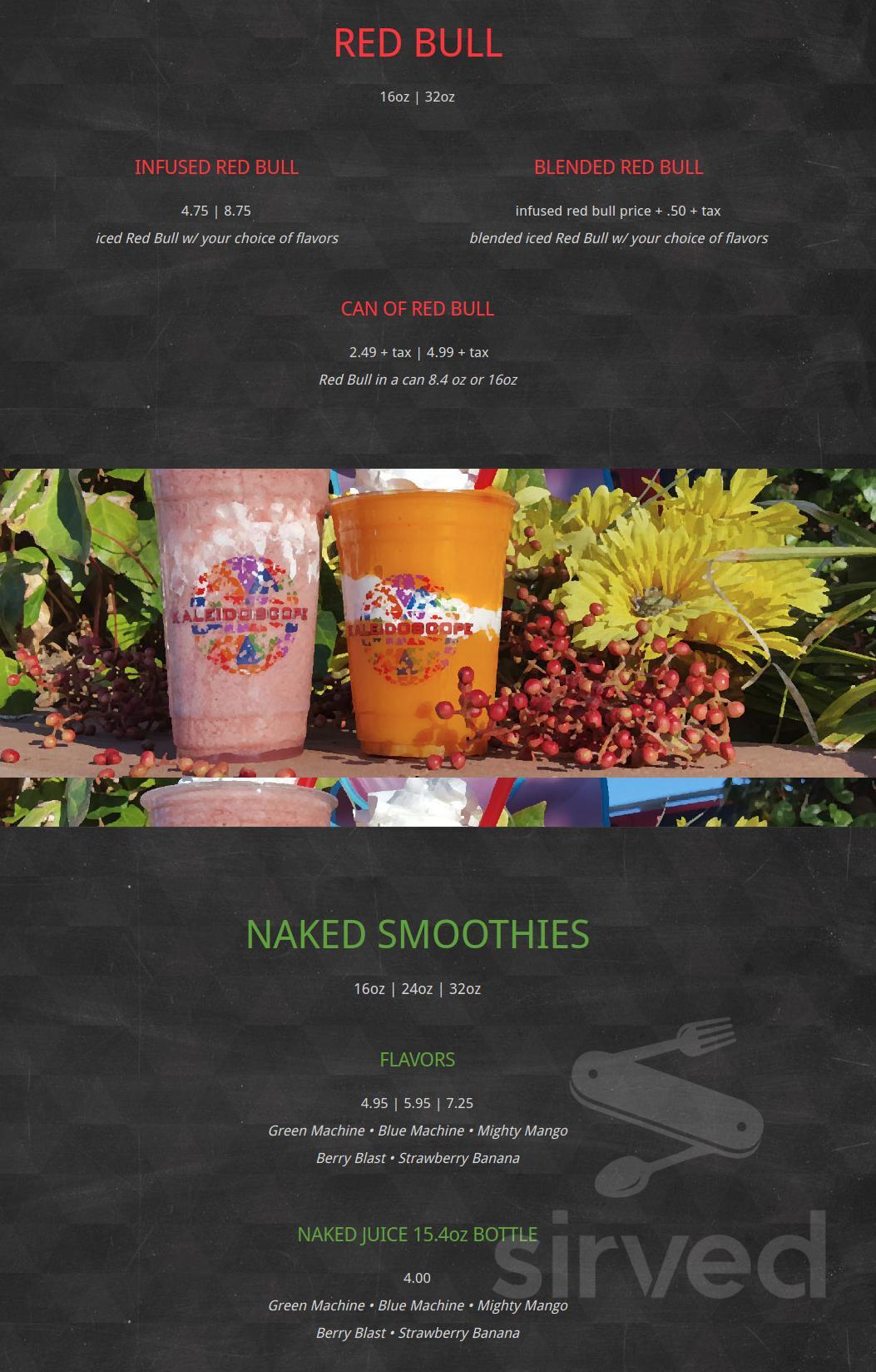 Kaleidoscope Coffee menus in Redding, California, United States