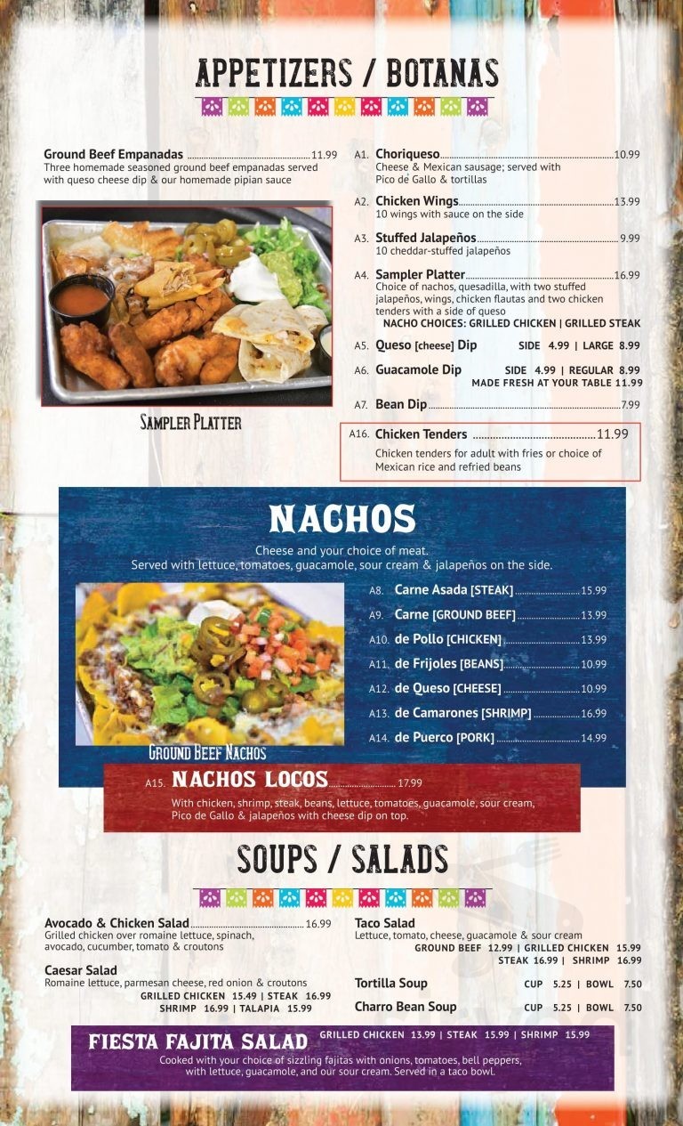 Pedro's Tacos + Tequila Bar menu in Harahan, Louisiana, USA