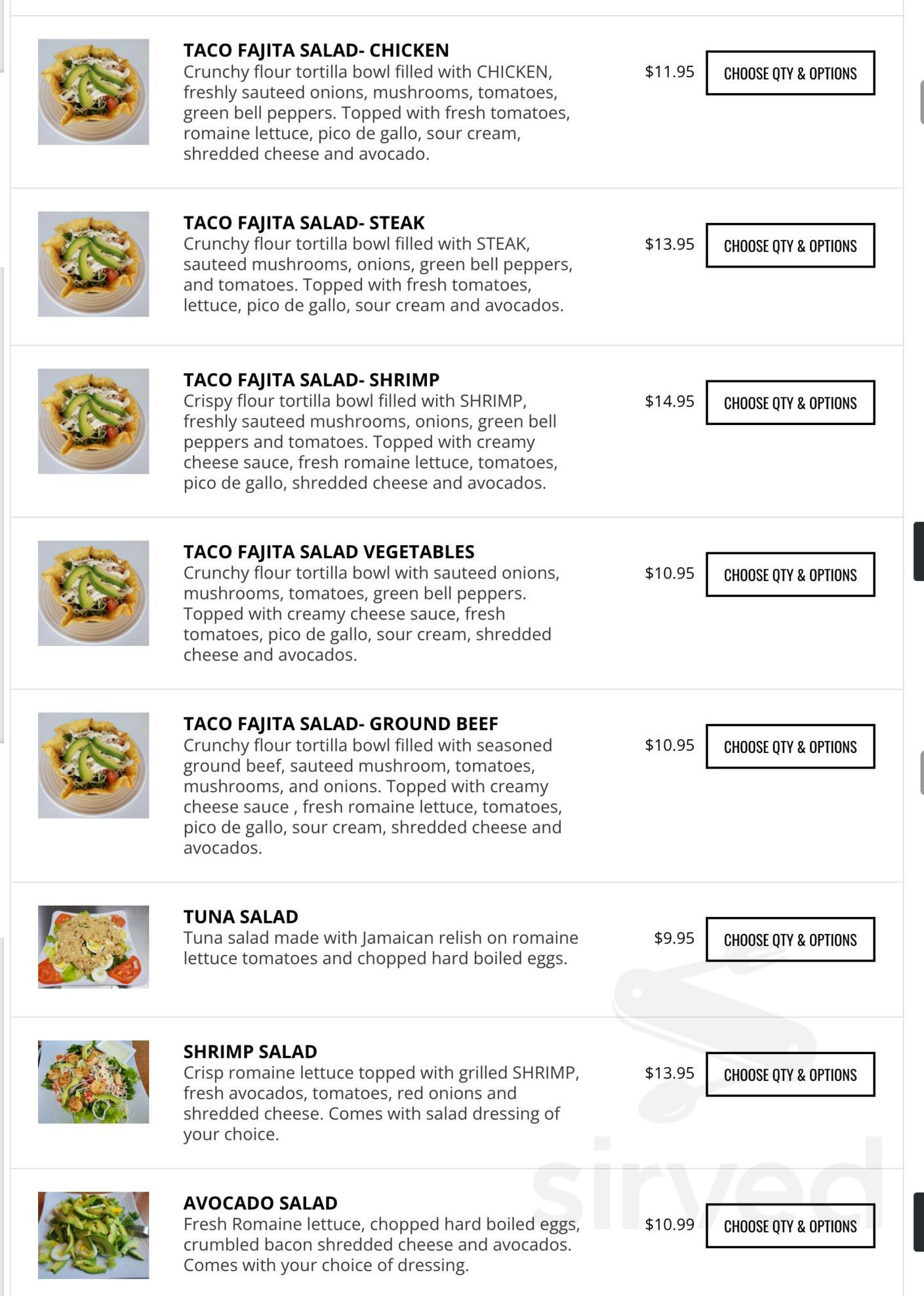 Christine's Casual Dining menu in Cincinnati, Ohio, USA