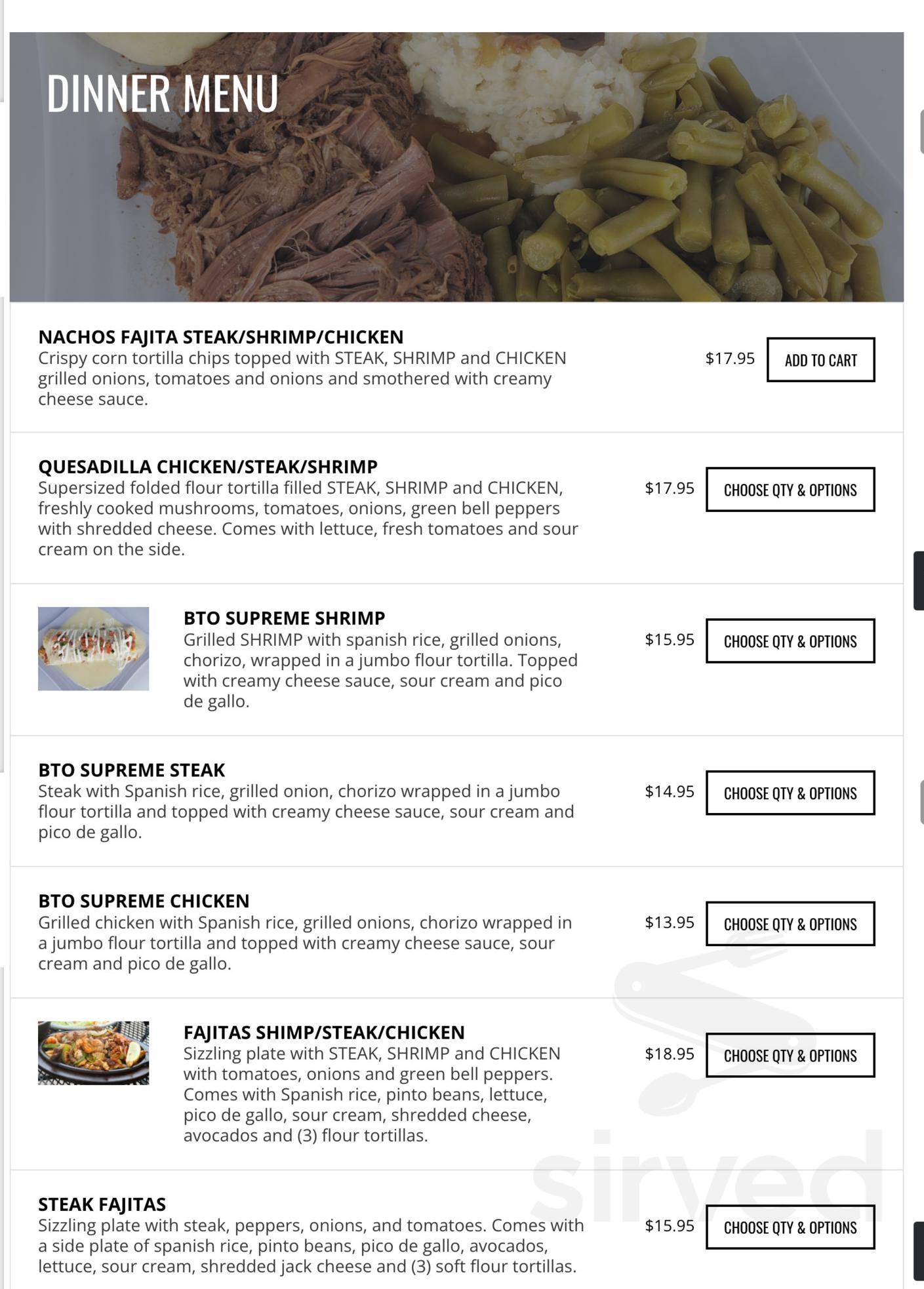 Christine's Casual Dining menu in Cincinnati, Ohio, USA