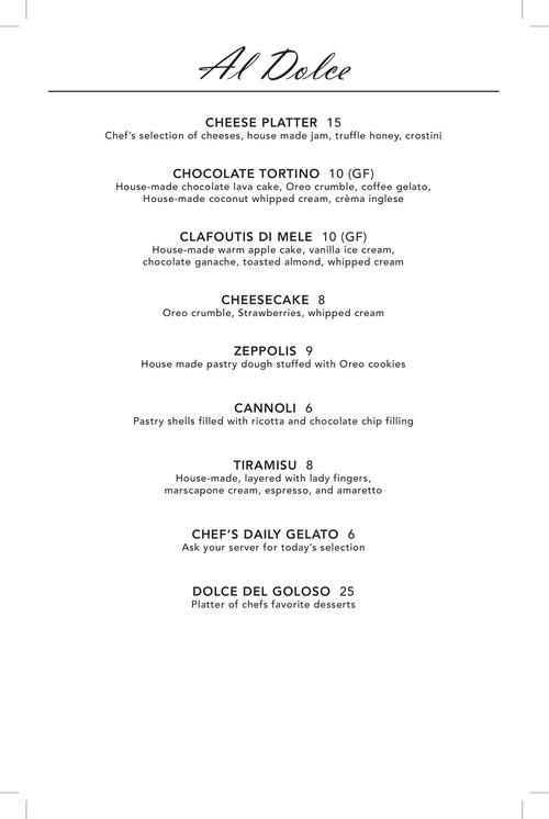 Grazie Italian Restaurant menu in Dracut, Massachusetts, USA