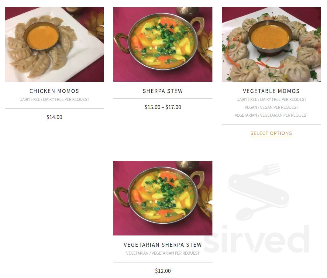 Himchuli - Highlands Indian & Nepali Cuisine menu in Denver, Colorado, USA