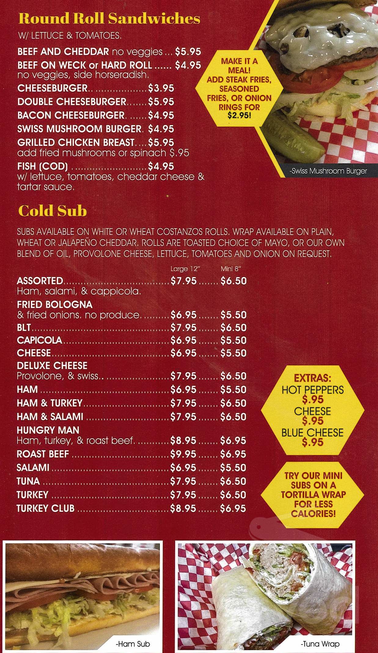 Pat's Pizzeria menu in Angola, New York, USA