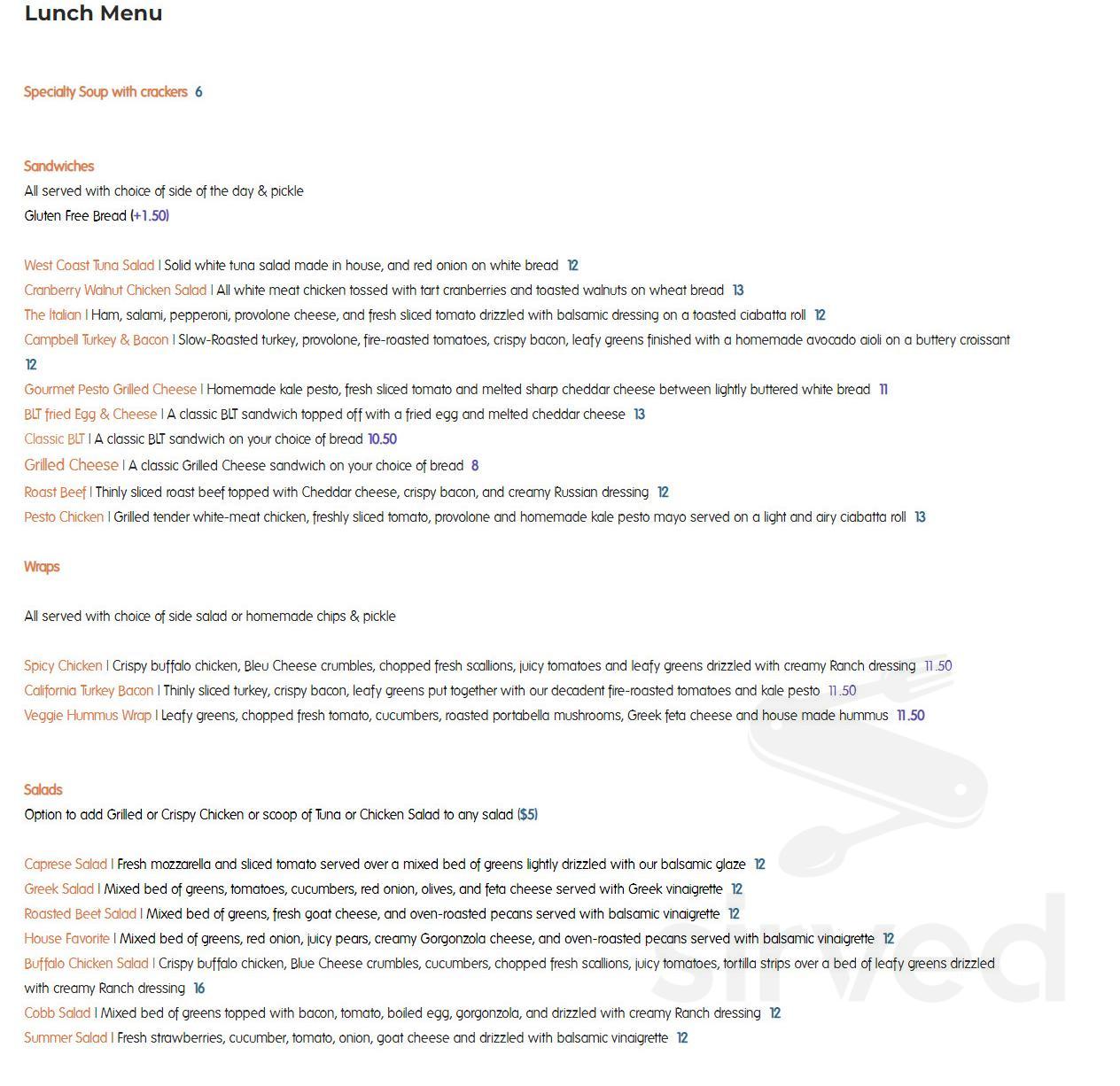 Kelly's Roots Cafe And Marketplace menu in Queensbury, New York, USA