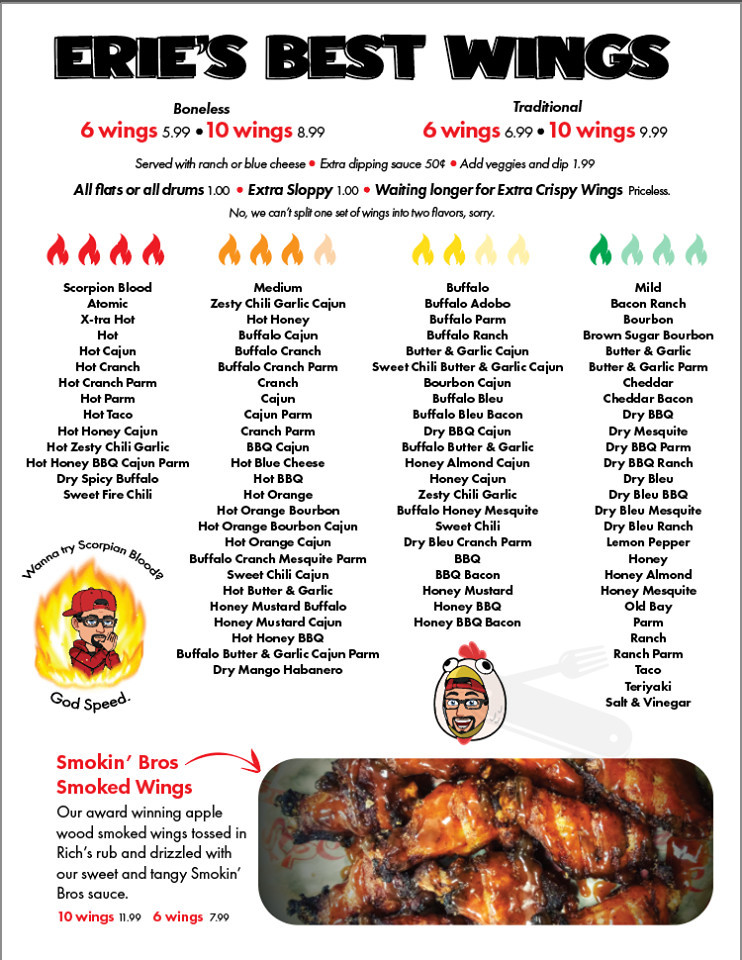 Odis 12 Sports Bar & Grille menu in Erie, Pennsylvania, USA