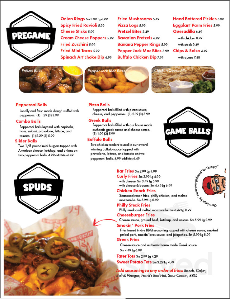Odis 12 Sports Bar & Grille menu in Erie, Pennsylvania, USA