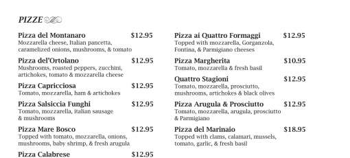 Menu for Tropea Ristorante Italiano in Redmond, WA | Sirved