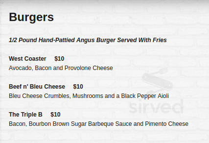 Pastabilities menu in Greensboro, North Carolina, USA