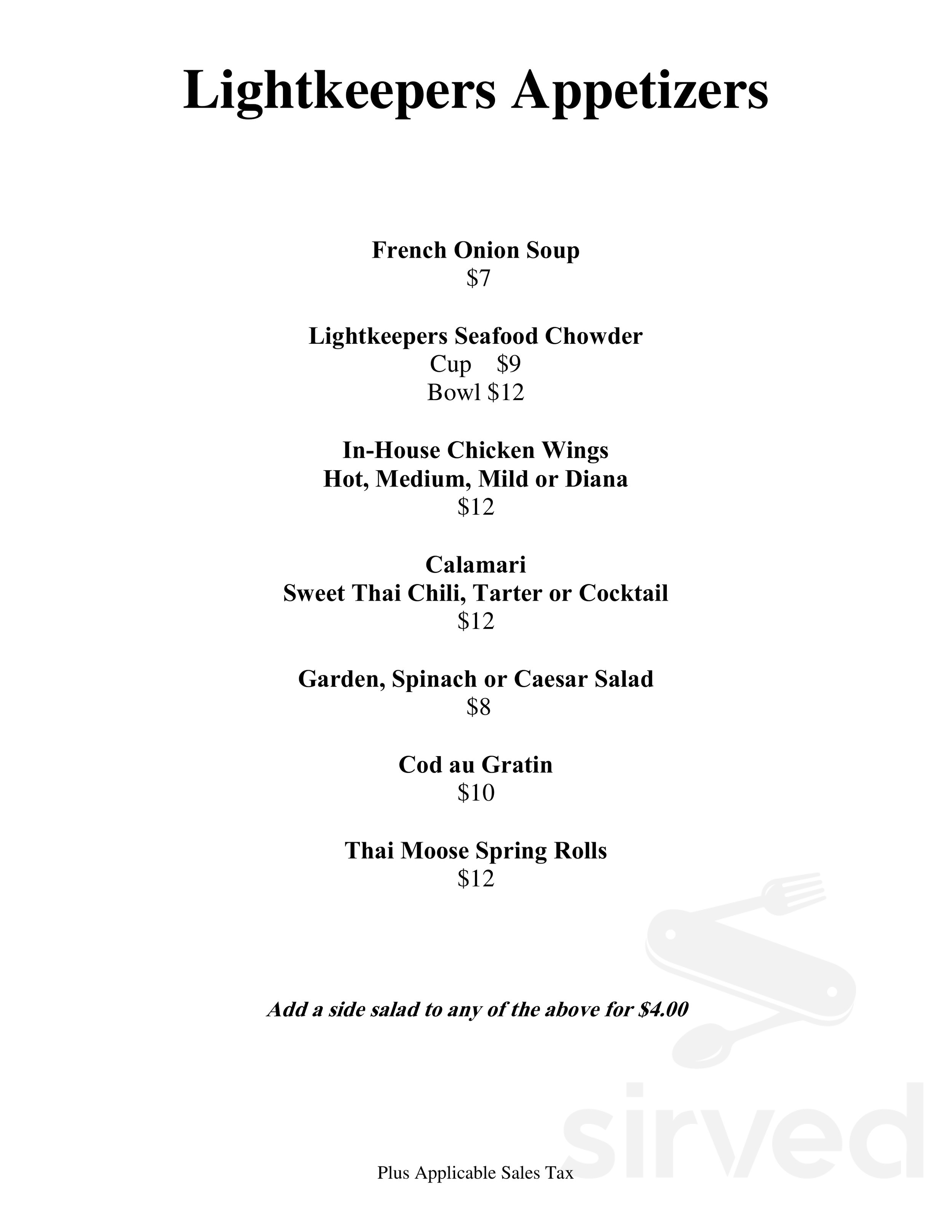 Great Viking Feast menus in St. Anthony, Newfoundland and Labrador, Canada