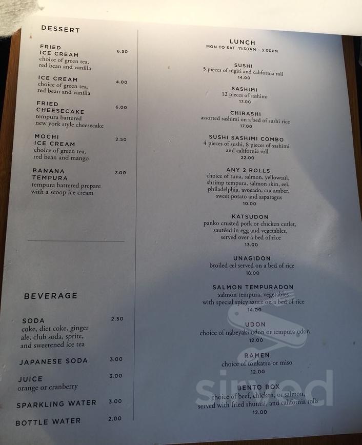 Bistro Mon Cheri menus in Mineola, New York, United States