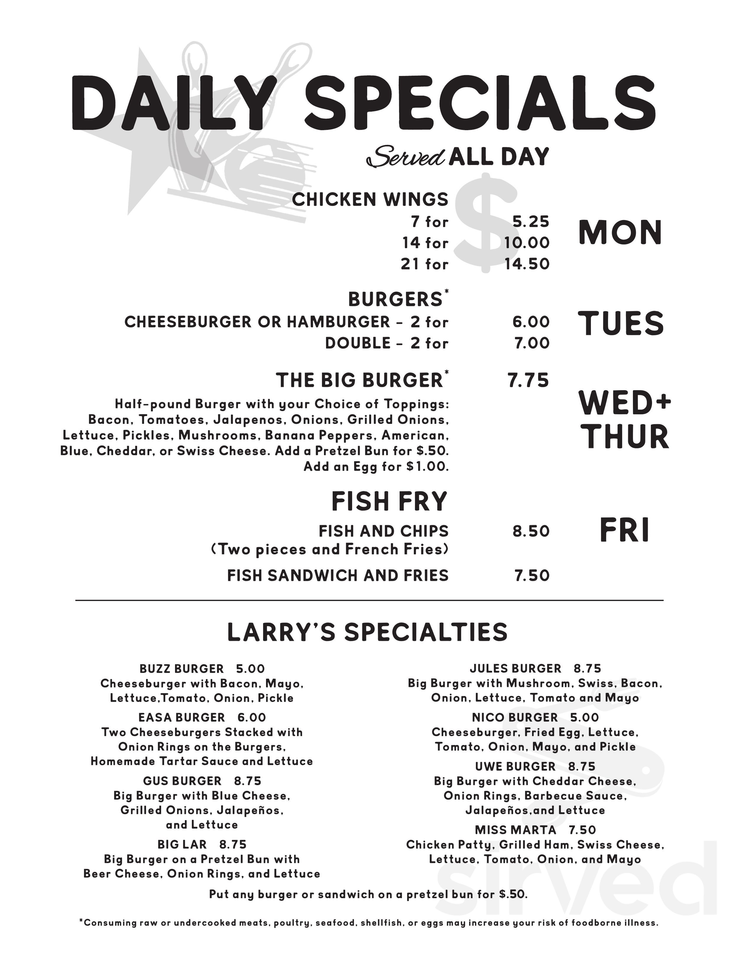 Madison Diner menu in Cincinnati, Ohio, USA