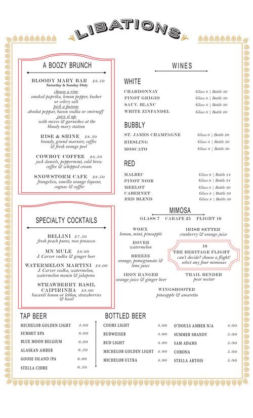 Scarlet Kitchen & Bar menu in Red Wing, Minnesota, USA