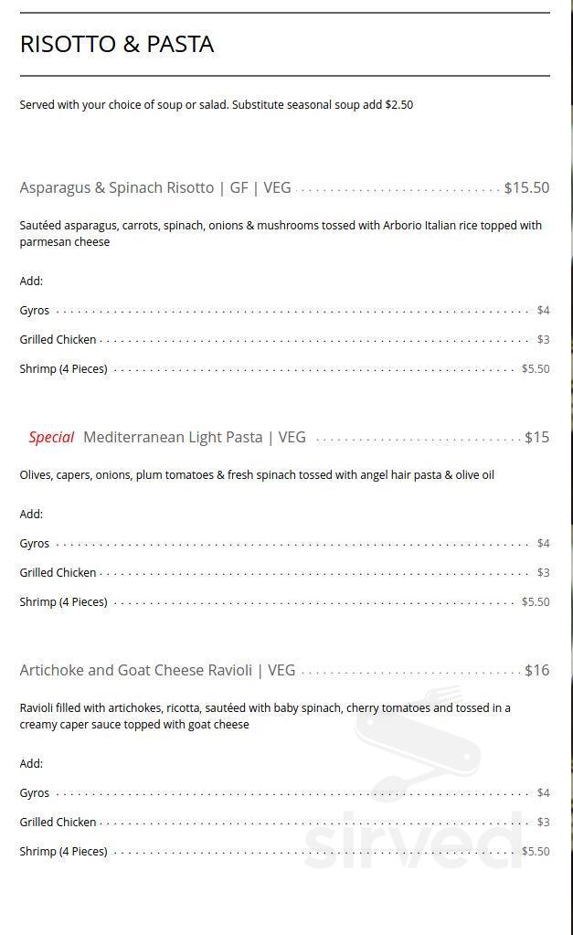 Andies Restaurant menu in Chicago, Illinois, USA