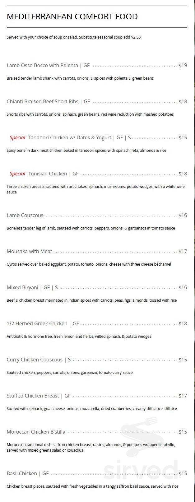 Andies Restaurant menu in Chicago, Illinois, USA