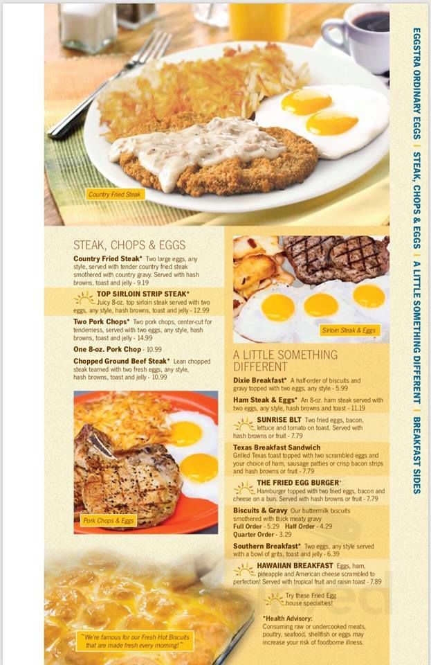 Menu - Wabash IN's The Fried Egg | Sirved