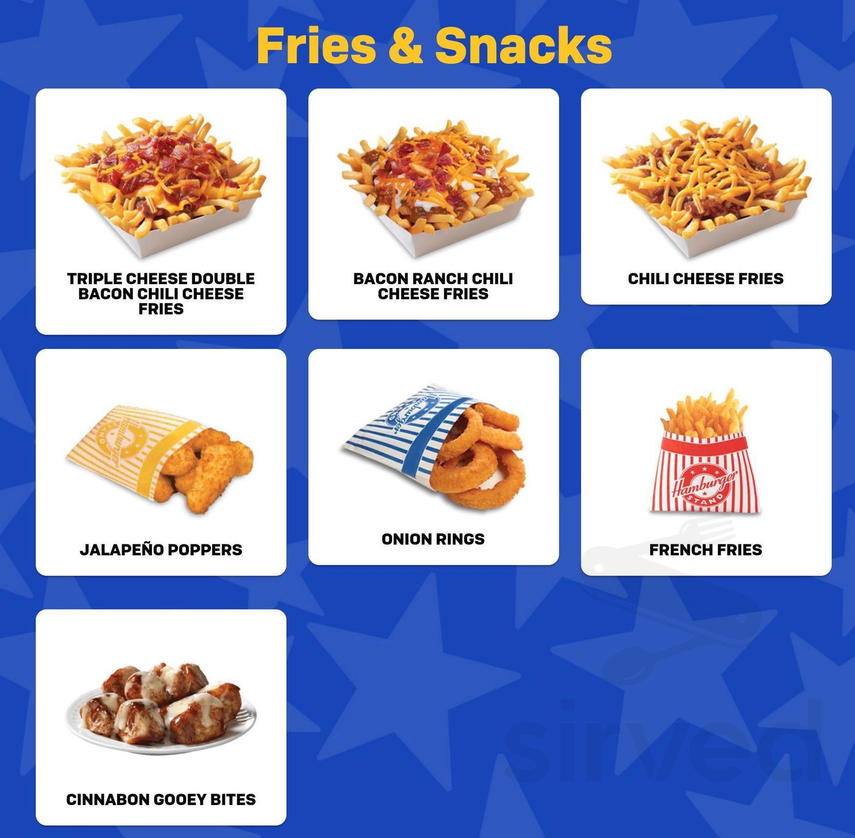 Hamburger Stand menu in Englewood, Colorado, USA