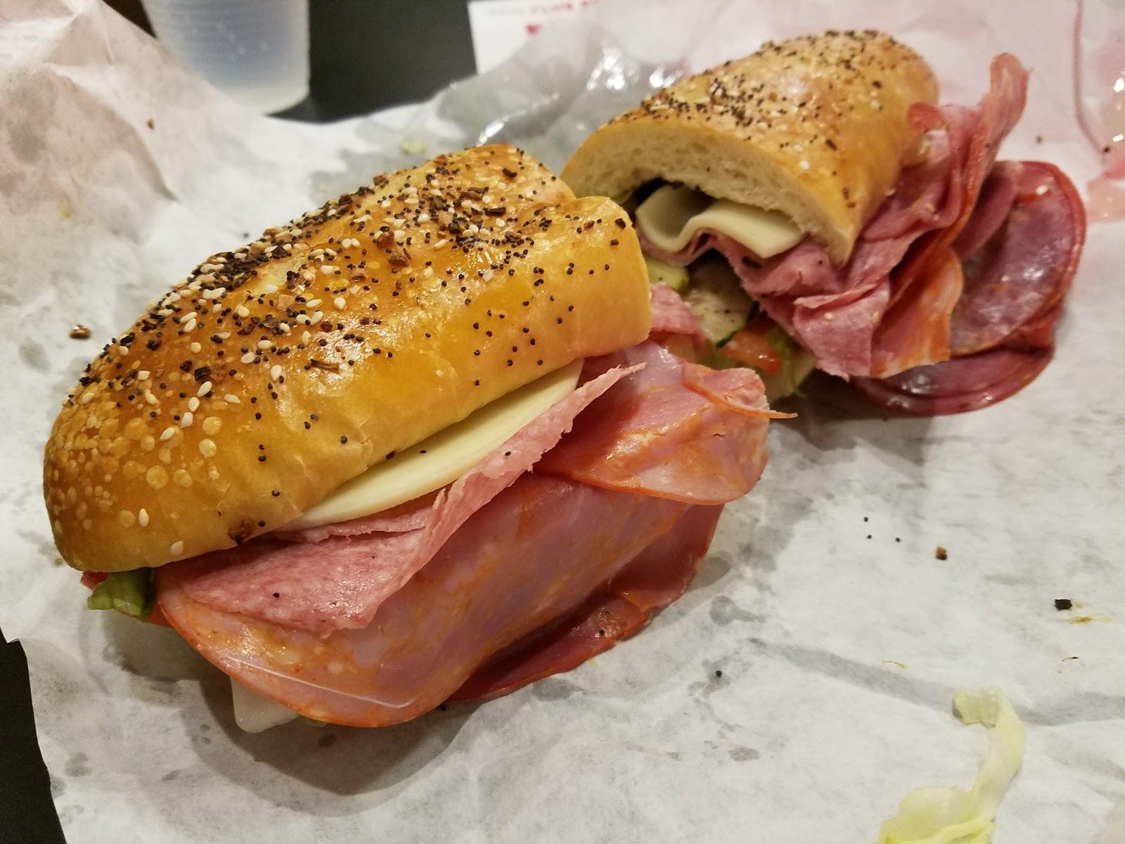 DiBella's Subs menu in Cleveland, Ohio, USA