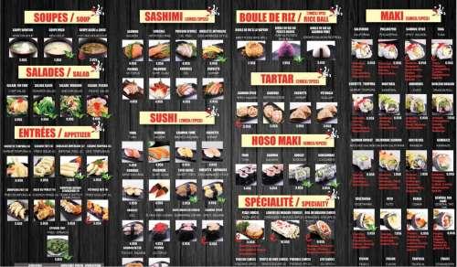 Fisshu menu in Montreal, Quebec H3B 1B2, Canada