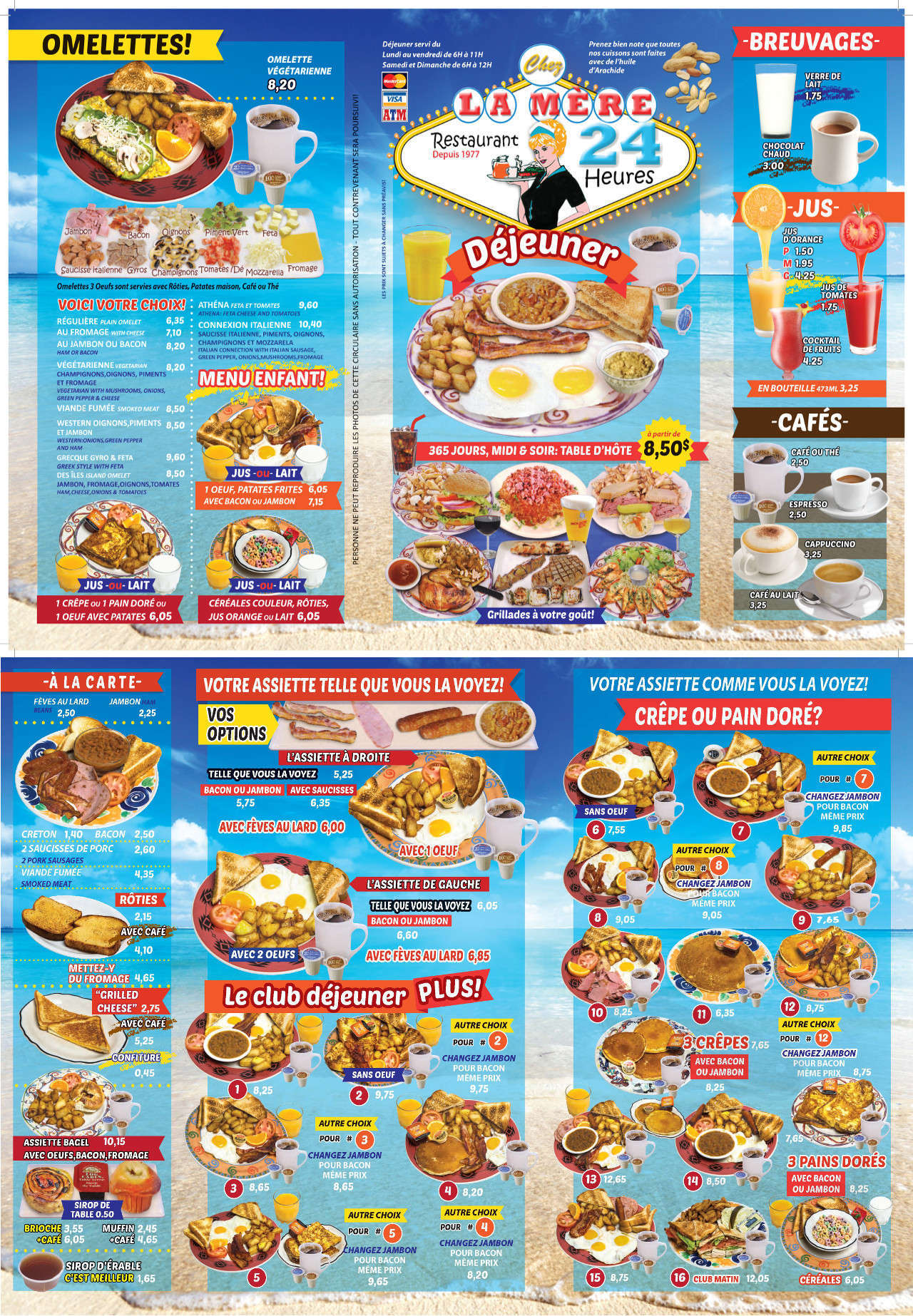 Restaurant Chez La Mère menu in Montréal, Quebec, Canada