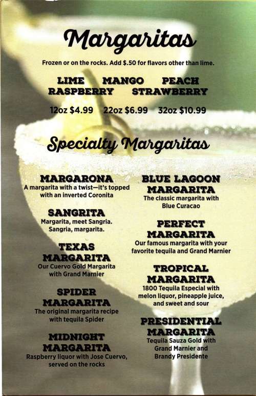 La Hacienda Mexican Grill menu in Chesapeake, Virginia, USA