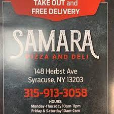 Menu for Samara Pizza & Deli in Syracuse, NY | Sirved