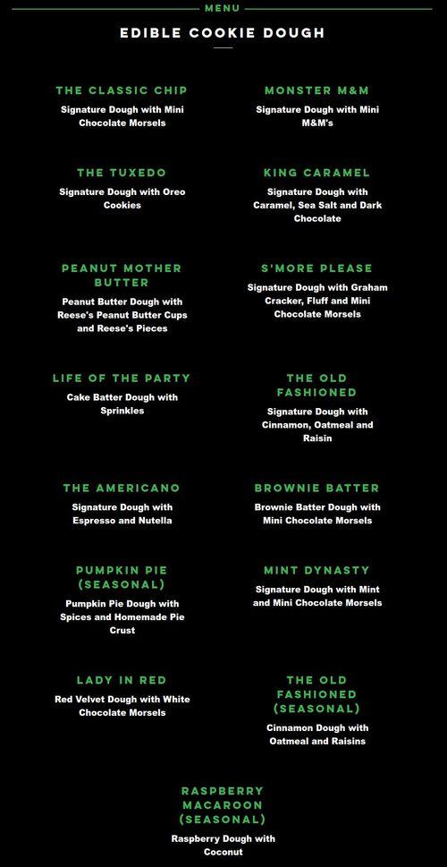 Dough Life menu in Braintree, Massachusetts, USA