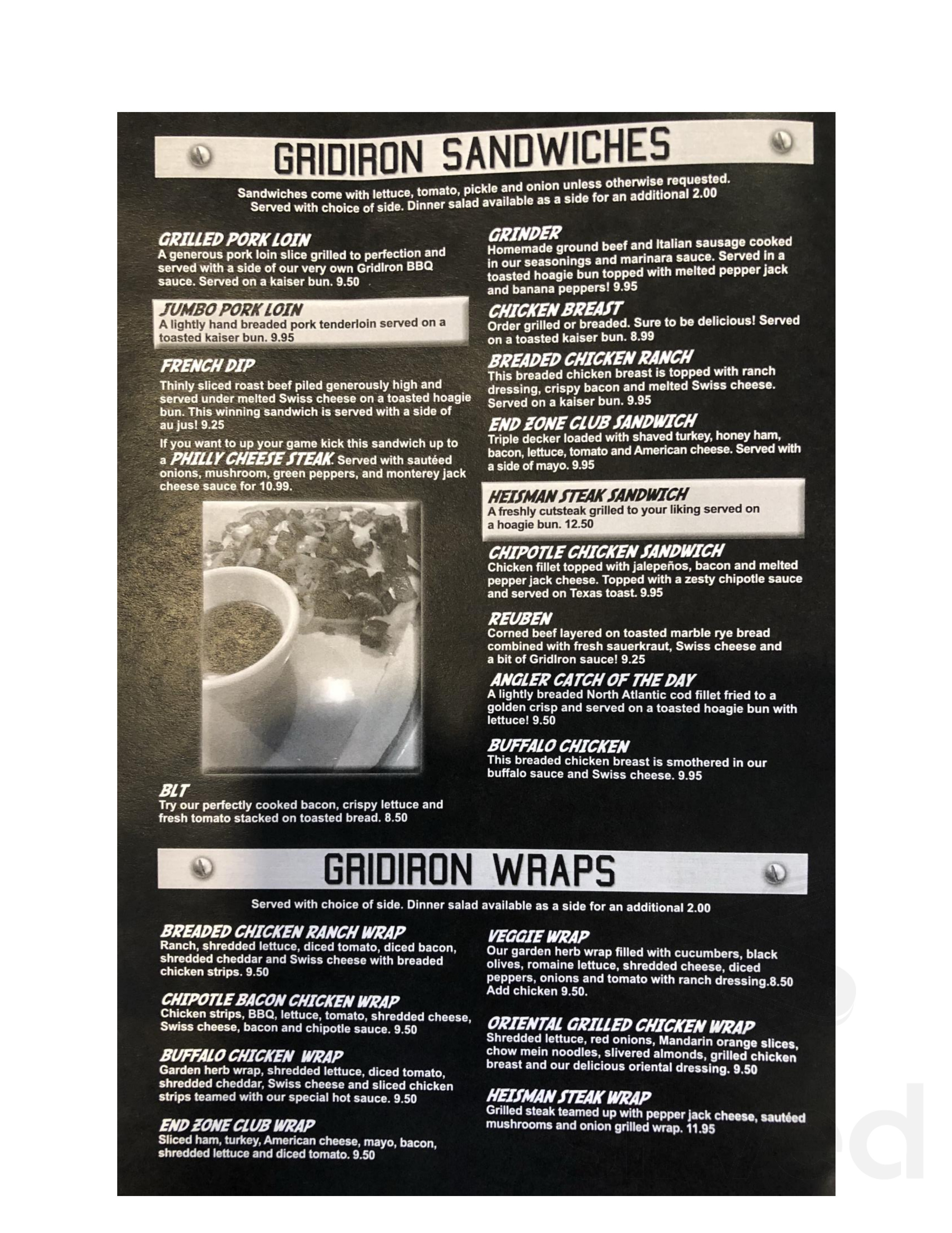 Grid Iron Grill & Sports Bar menus in Webster City, Iowa, United States