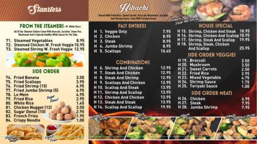 Little China Restaurant menu in Jacksonville, North Carolina, USA