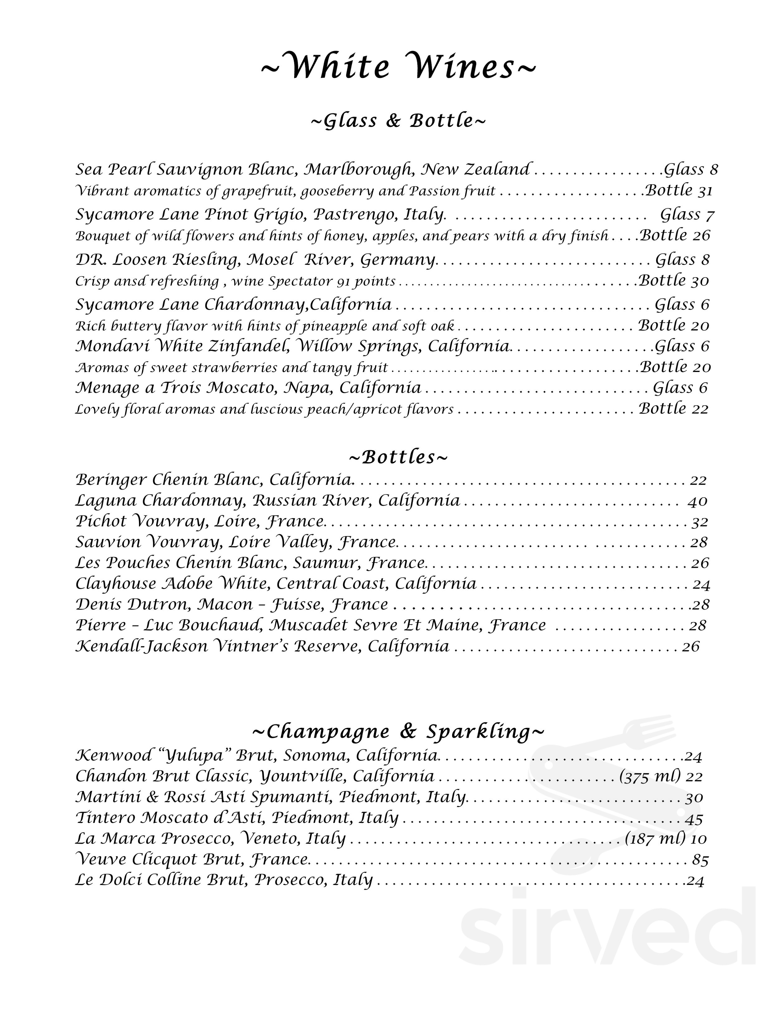 The Lucerne Inn menus in Dedham, Maine, United States