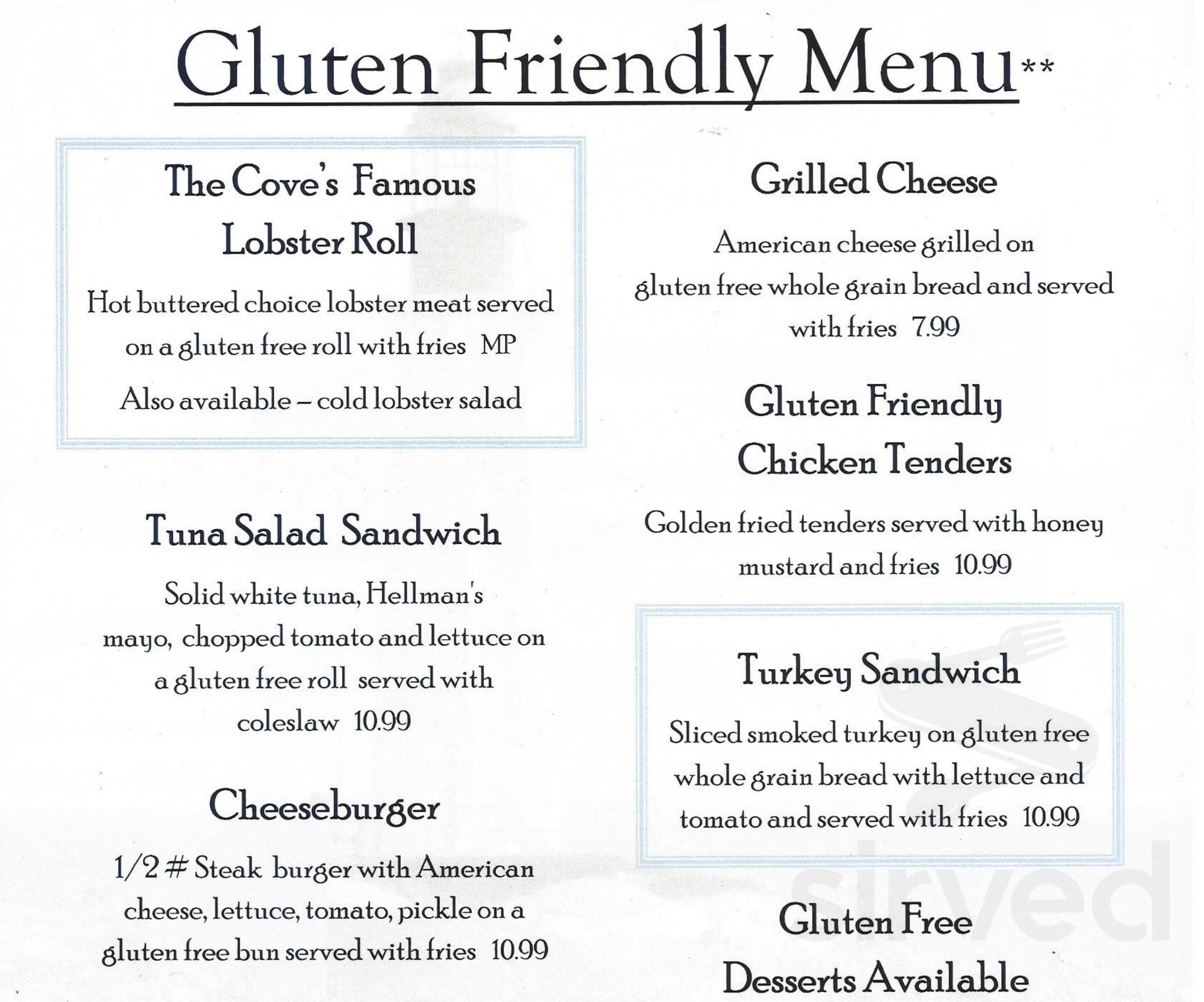 Captain's Cove Seaport (Marina, Restaurant & Bar) menu in Bridgeport ...