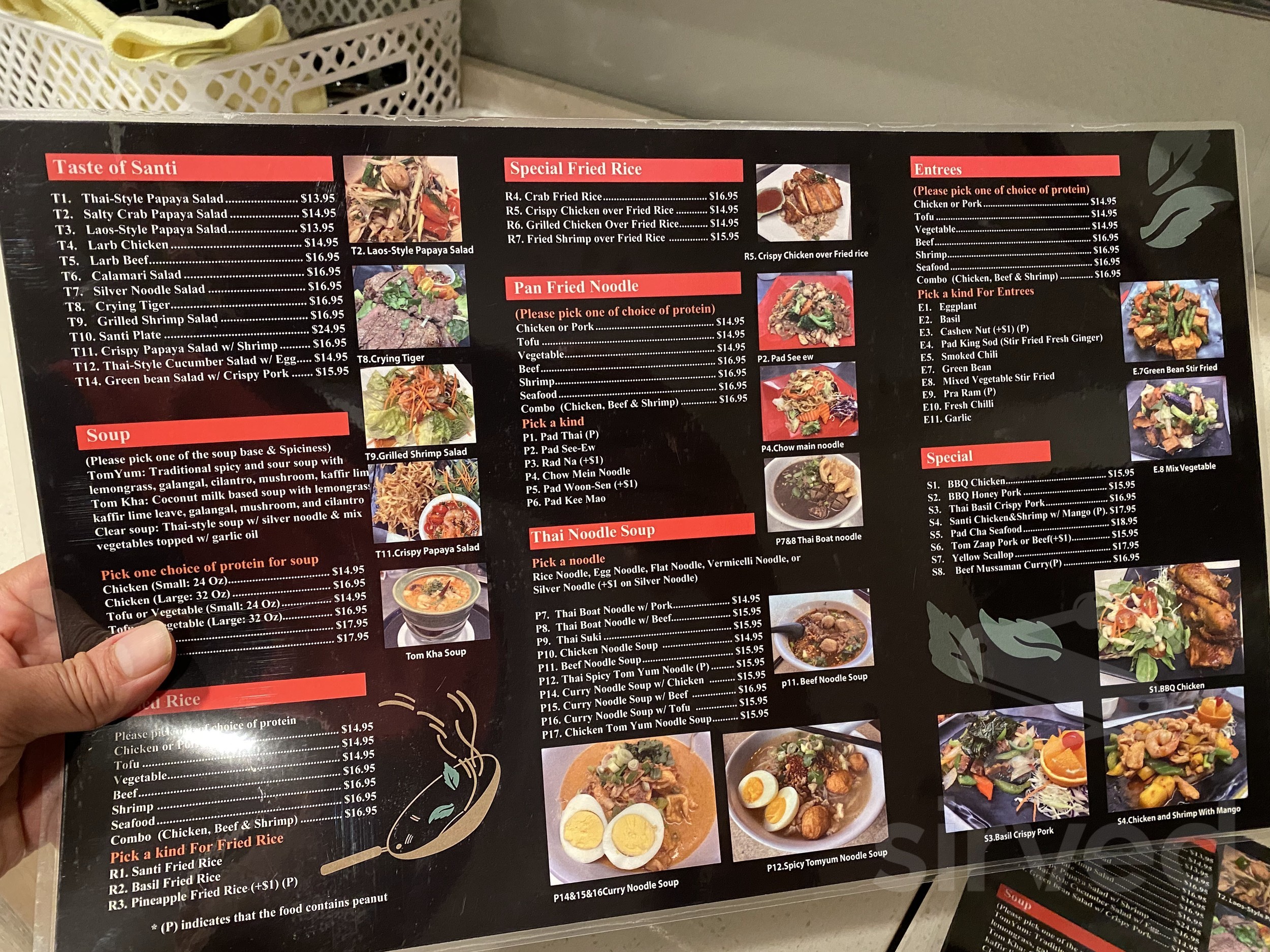 Menu for Santi Thai Fusion in San Jose, CA | Sirved