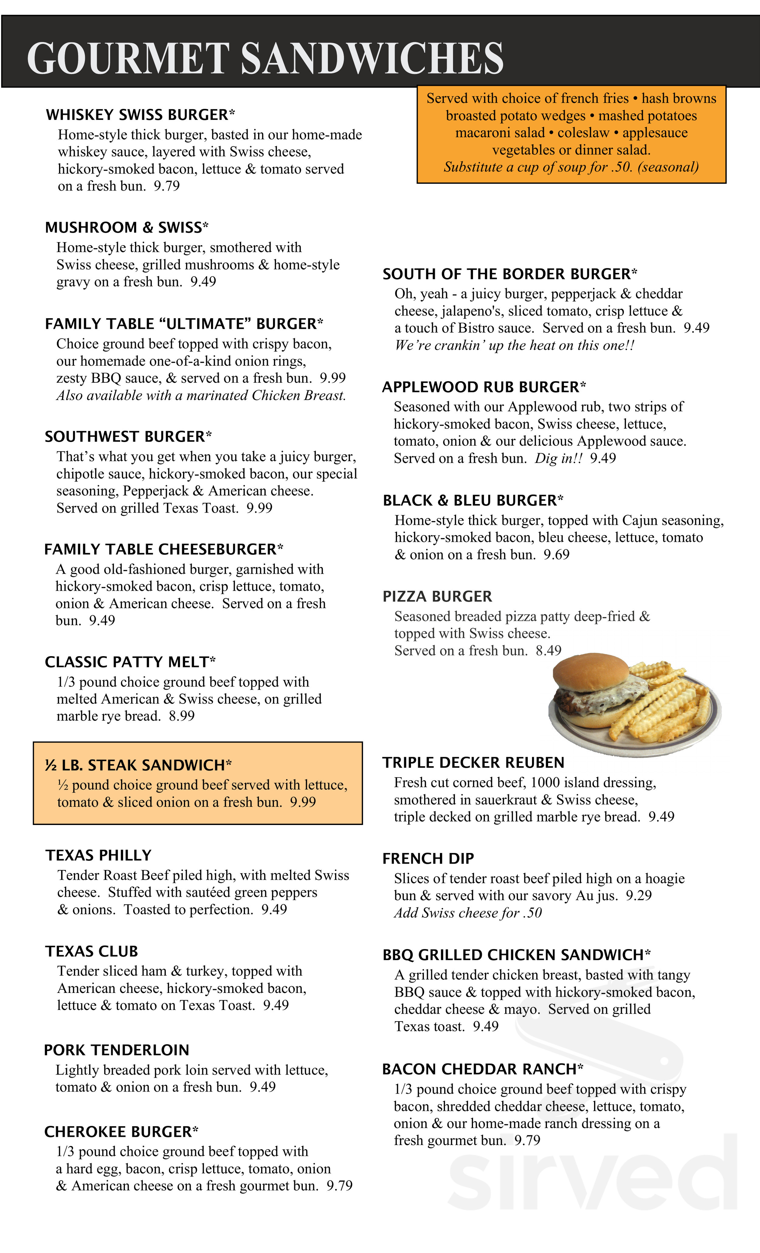 Family Table of Atlantic Inc menus in Atlantic, Iowa, United States