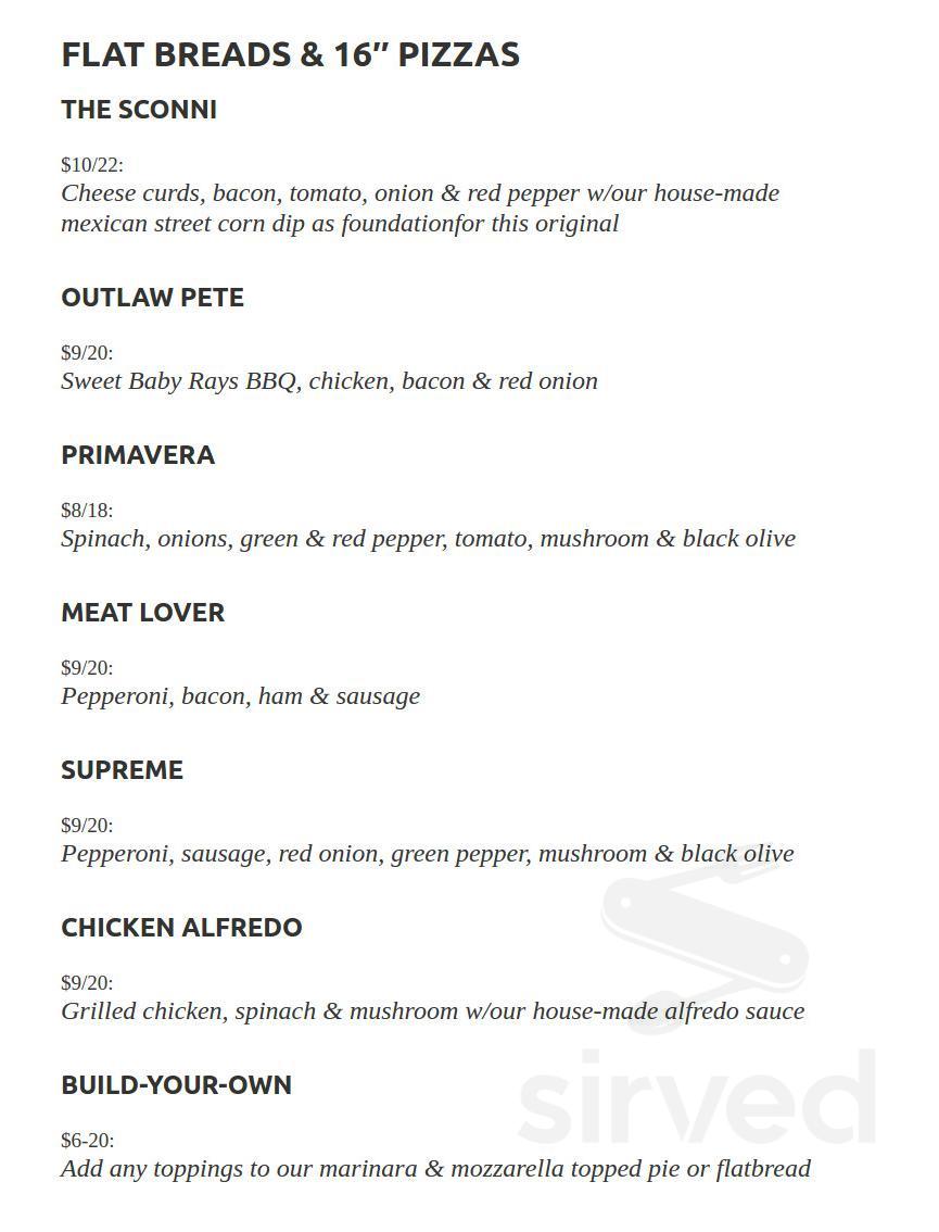 Sconni's Alehouse & Eatery menus in Schofield, Wisconsin, United States